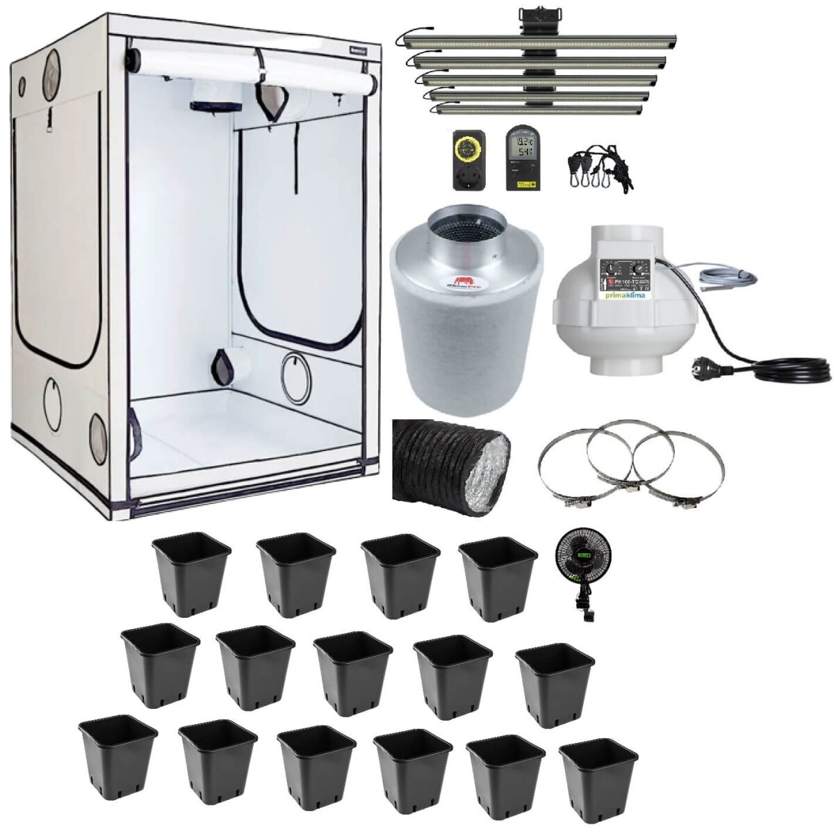 HOMEbox LED Grow Komplettset XL | Q 150 Plus | 150cm x 150cm x 220cm